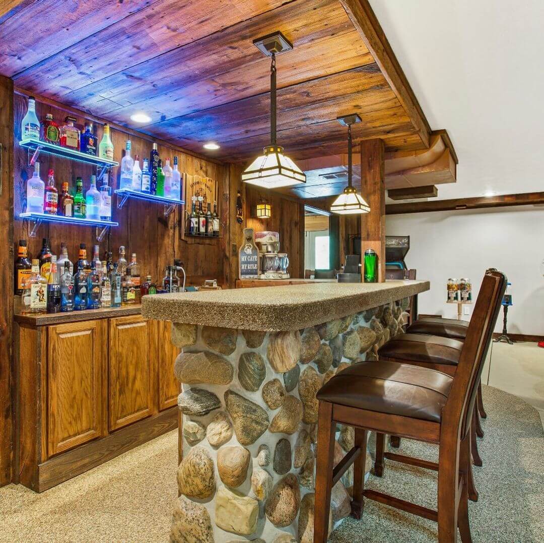 13 Easy DIY Rustic Basement Bar Ideas On a Budget - Romanticizing Rachel